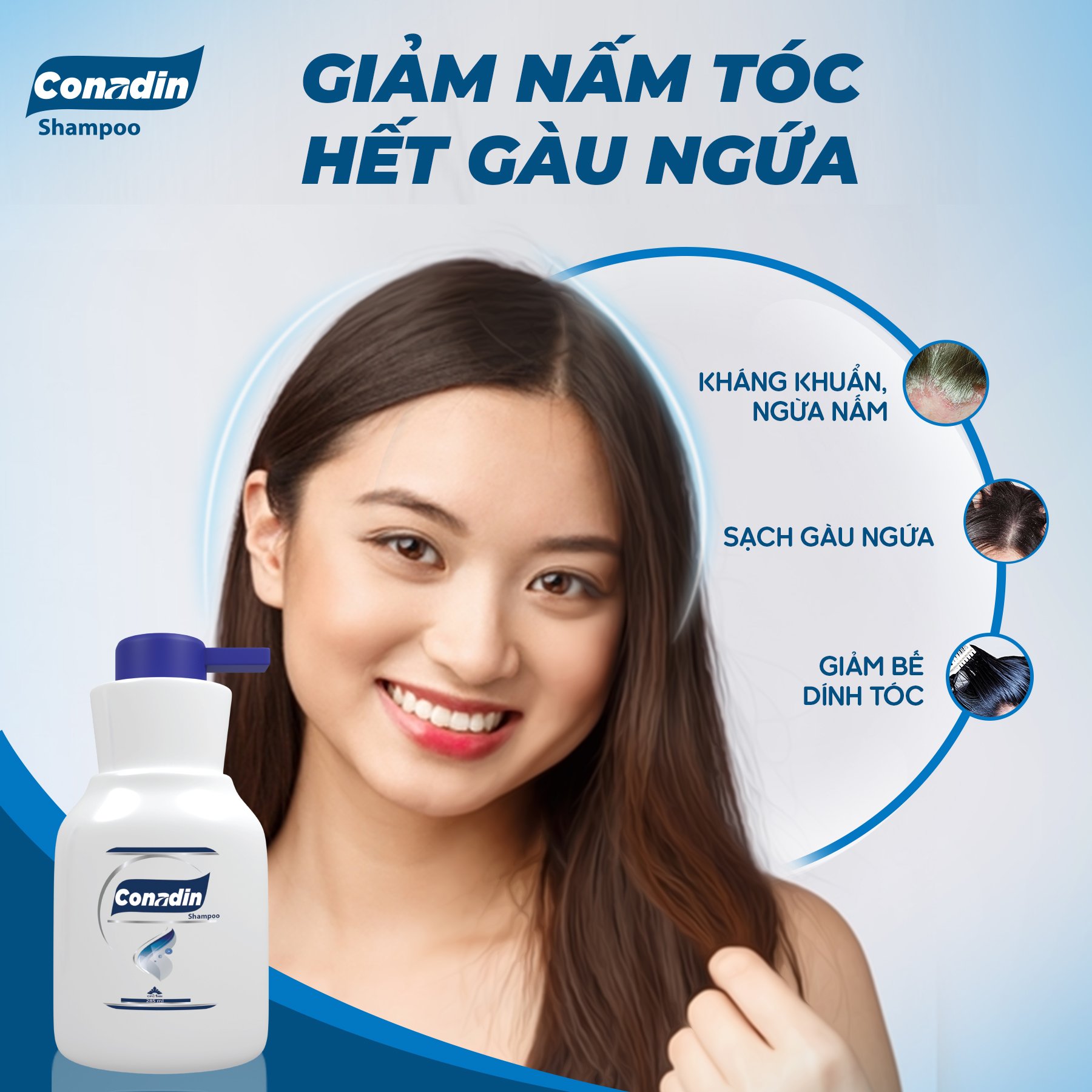 Dầu Gội Sạch Gàu Conadin Shamppo, Sạch Gàu Ngứa Da Đầu Không Gây Khô ...