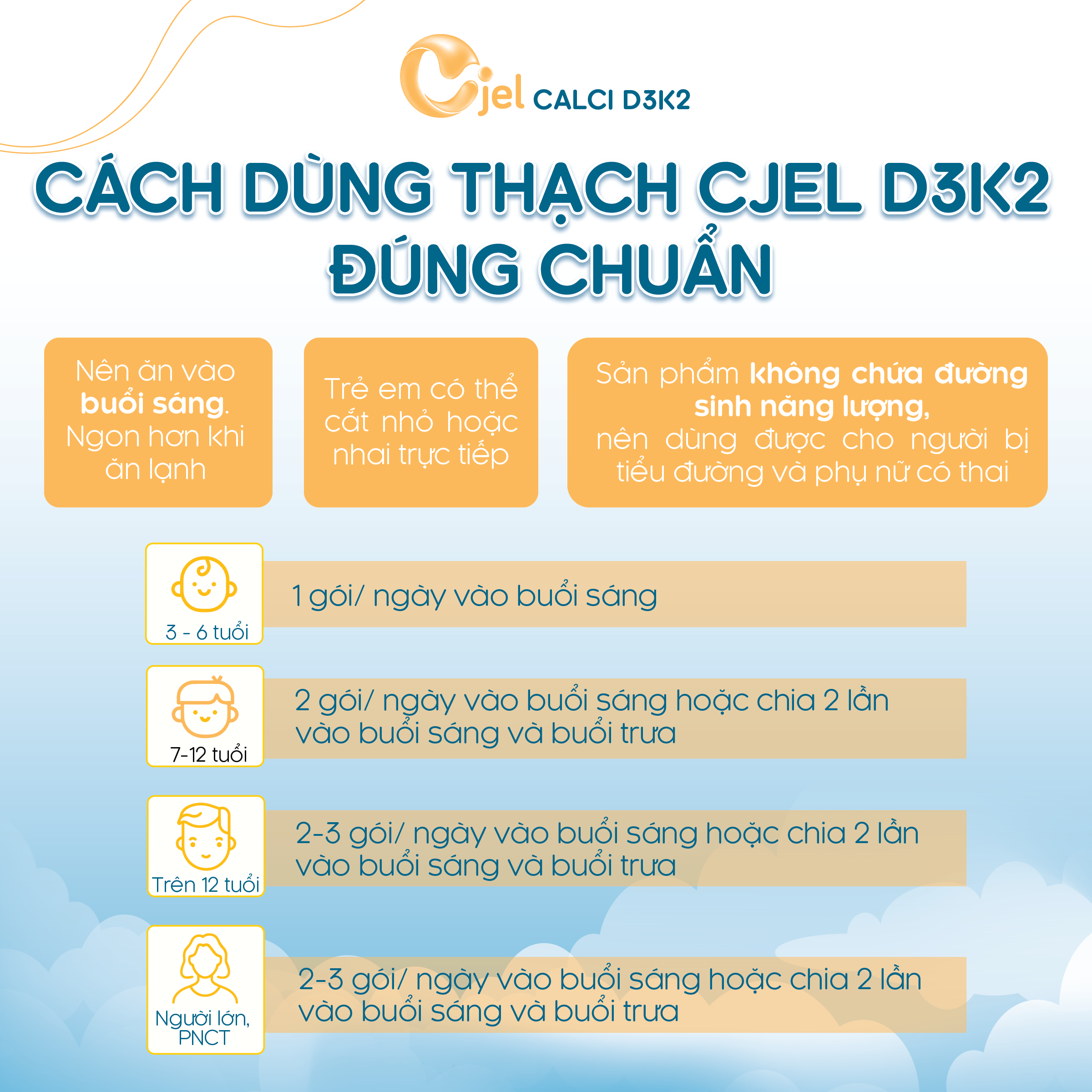 Thạch canxi ăn liền Cjel Calci D3K2 chắc khỏe xương, hỗ trợ phát triển ...
