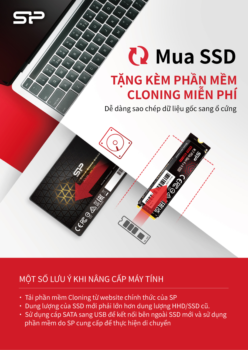 Ổ cứng SSD Silicon Power M.2 PCIe Gen 4x4 NVMe 3D NAND Đọc/viết tối đa 7,000MB/s 6,500MB/s 500GB ...