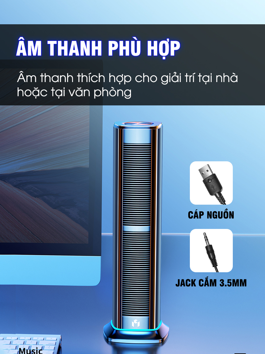 Loa máy tính để bàn SIDOTECH F3 có dây bluetooth mini âm thanh nổi supper bass có led cho laptop ...