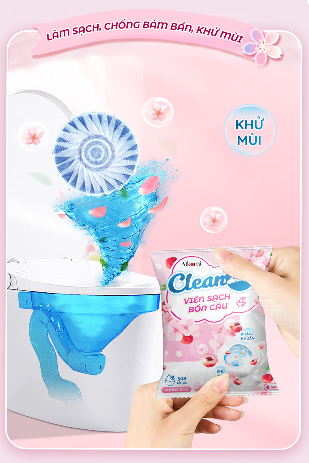 Viên thả bồn cầu CleanZ viên sạch bồn cầu khử mùi chai tẩy bồn cầu thế ...