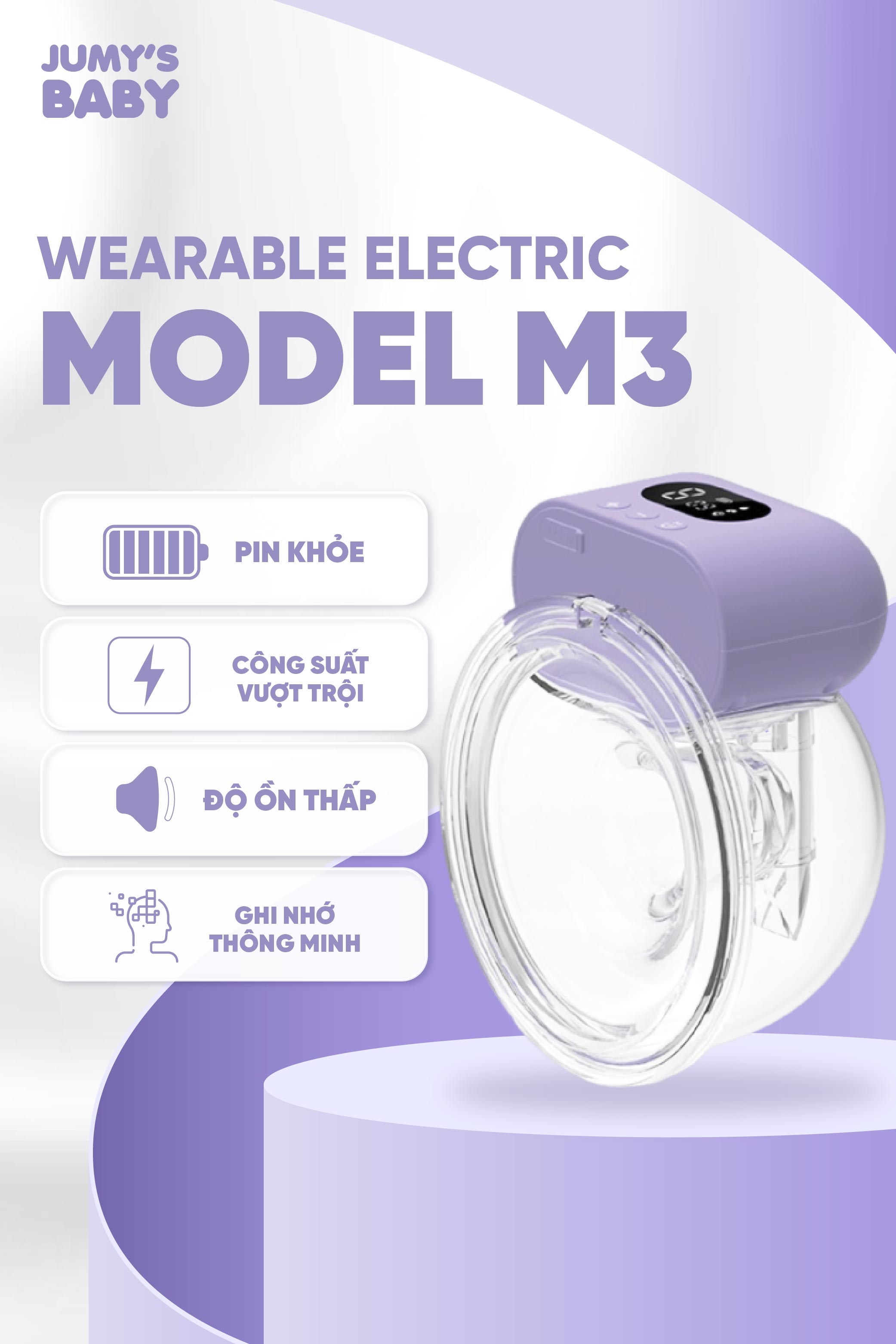 Máy Hút Sữa M3 Jumysie - Không Dây, Massage, 9 Cấp Độ - Êm Ái, Gọn Nhẹ, Hiệu Quả | Shopee Việt Nam