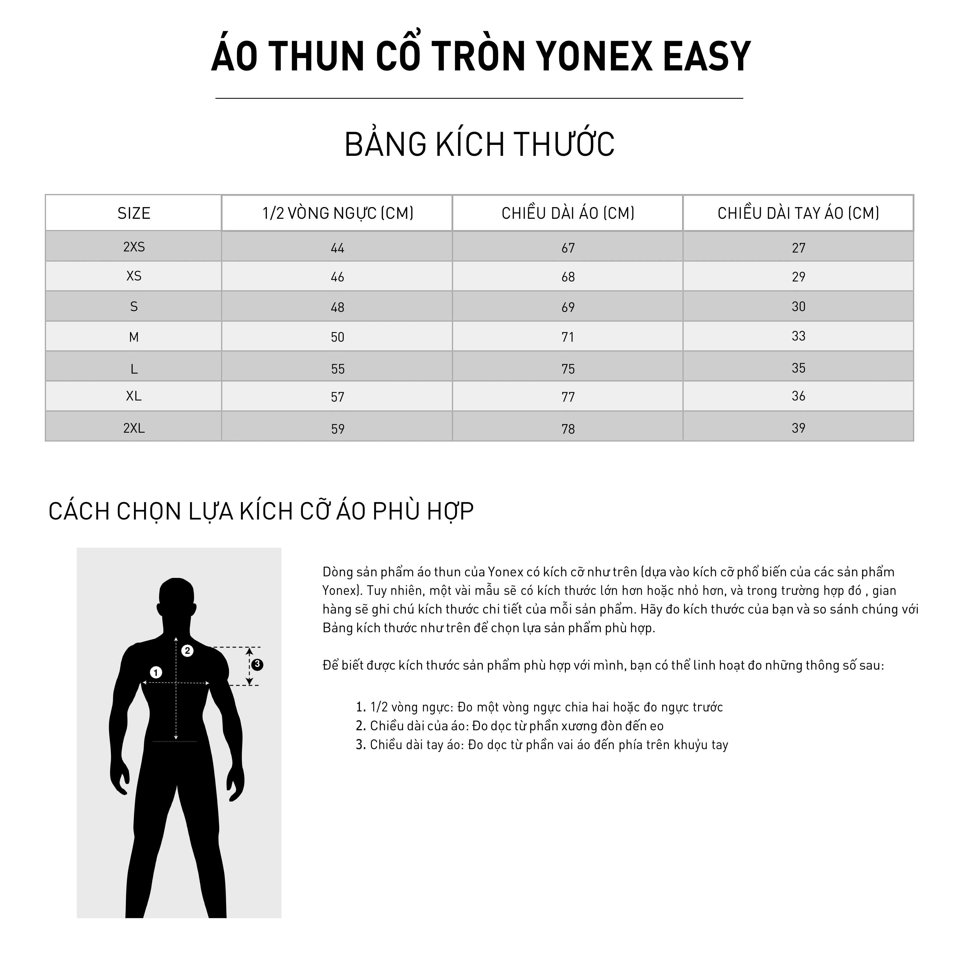 Áo thun nam Yonex cổ tròn RM-H036-2793-EASY3-S | Shopee Việt Nam