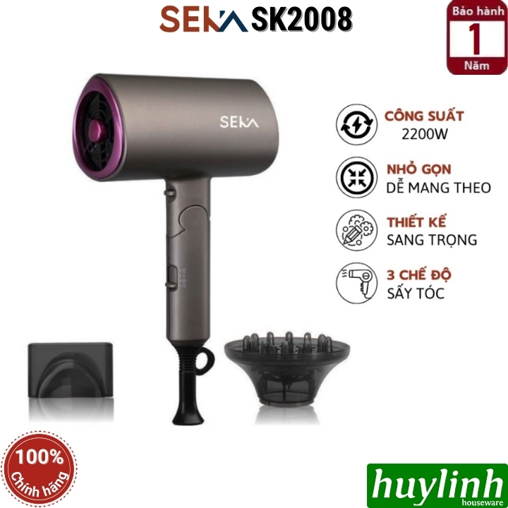 Máy sấy tóc 2 chiều nóng - lạnh Seka SK2008 - 2200W | Shopee Việt Nam