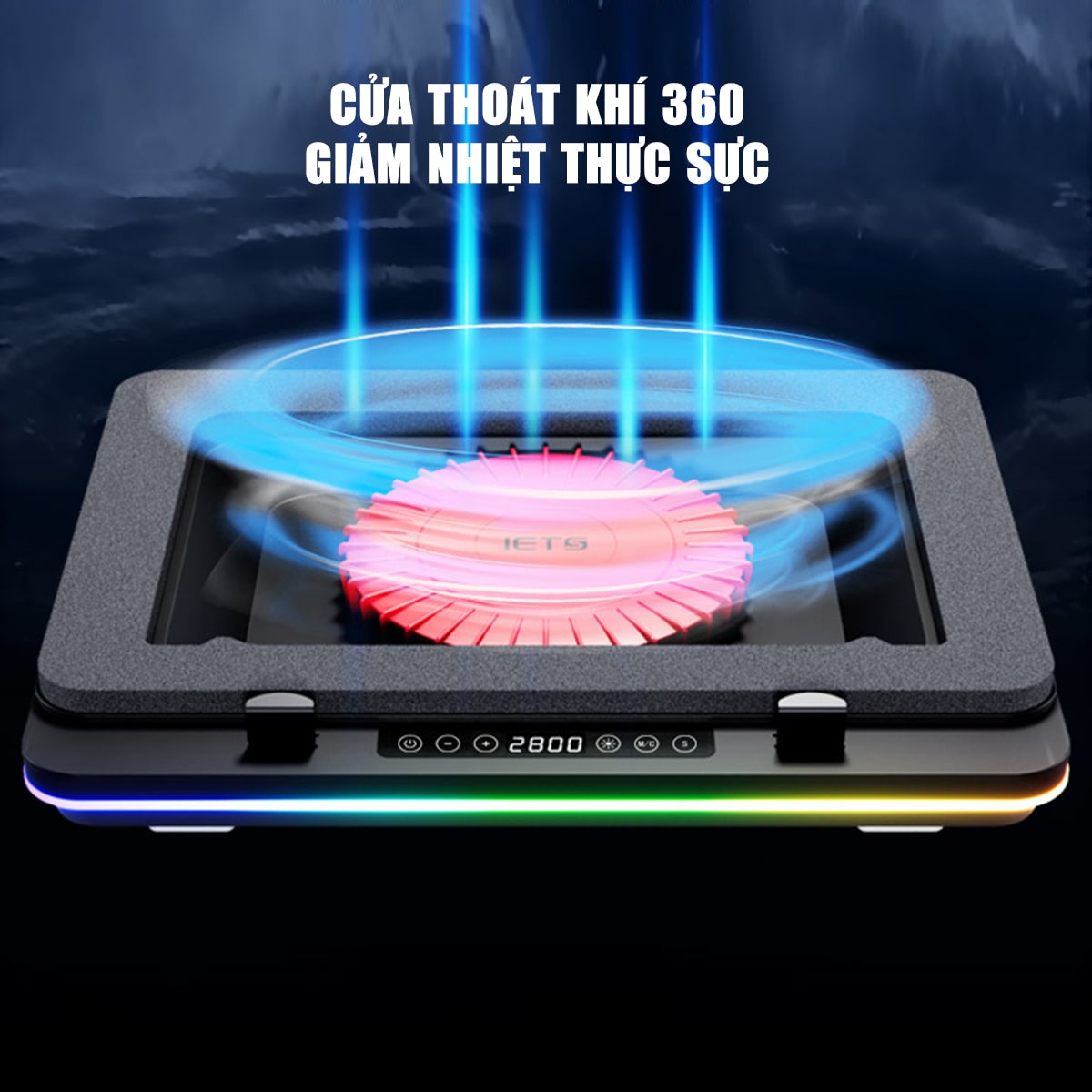 Quạt tản nhiệt Laptop Gaming Pro FL08 IETS GT626 GT610 GT500 - Đế tản ...