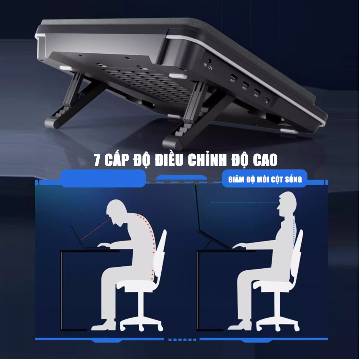 Quạt tản nhiệt laptop IETS GT626 tản khí nén turbo 2800RPM giảm nhiệt ...