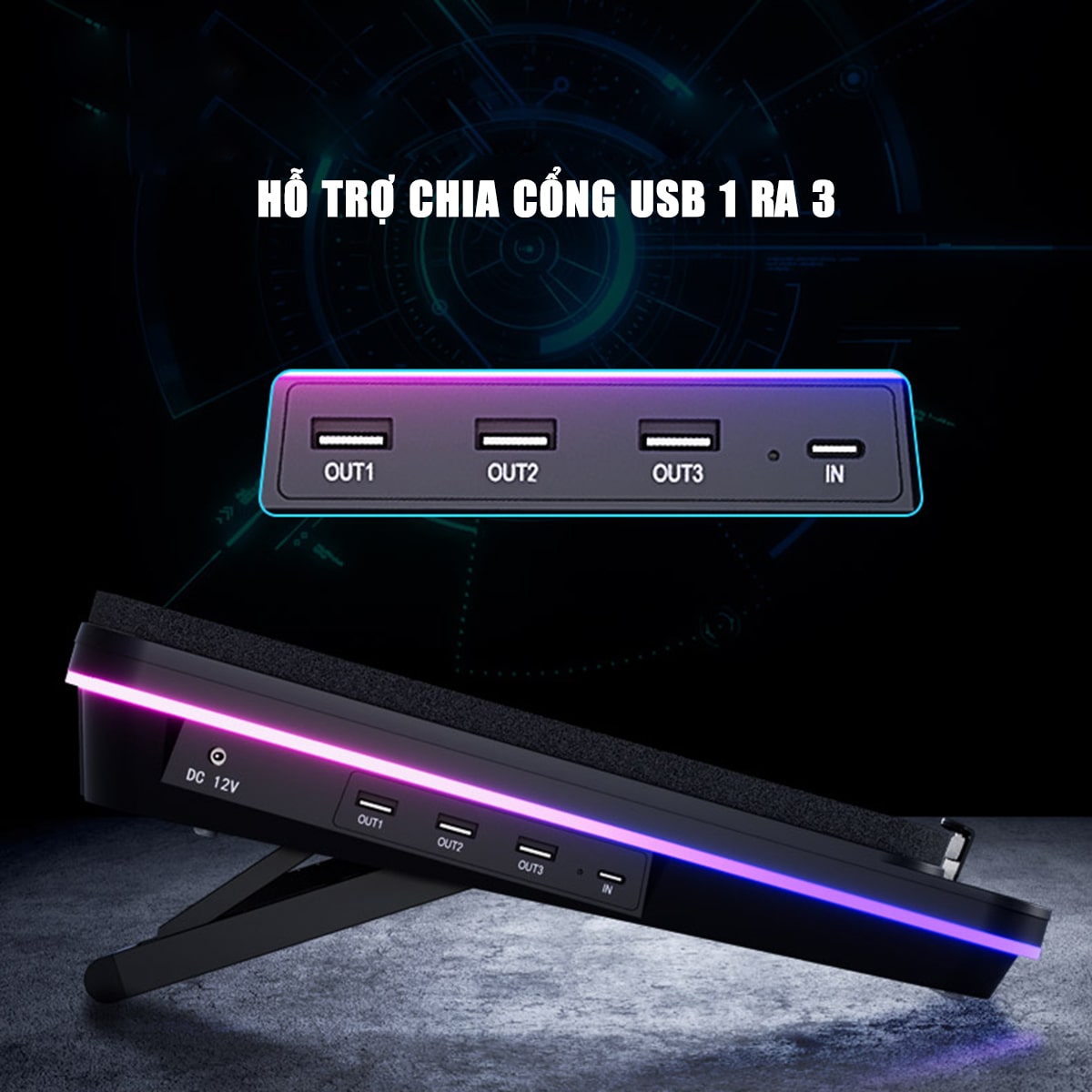 Quạt tản nhiệt laptop IETS GT626 tản khí nén turbo 2800RPM giảm nhiệt ...