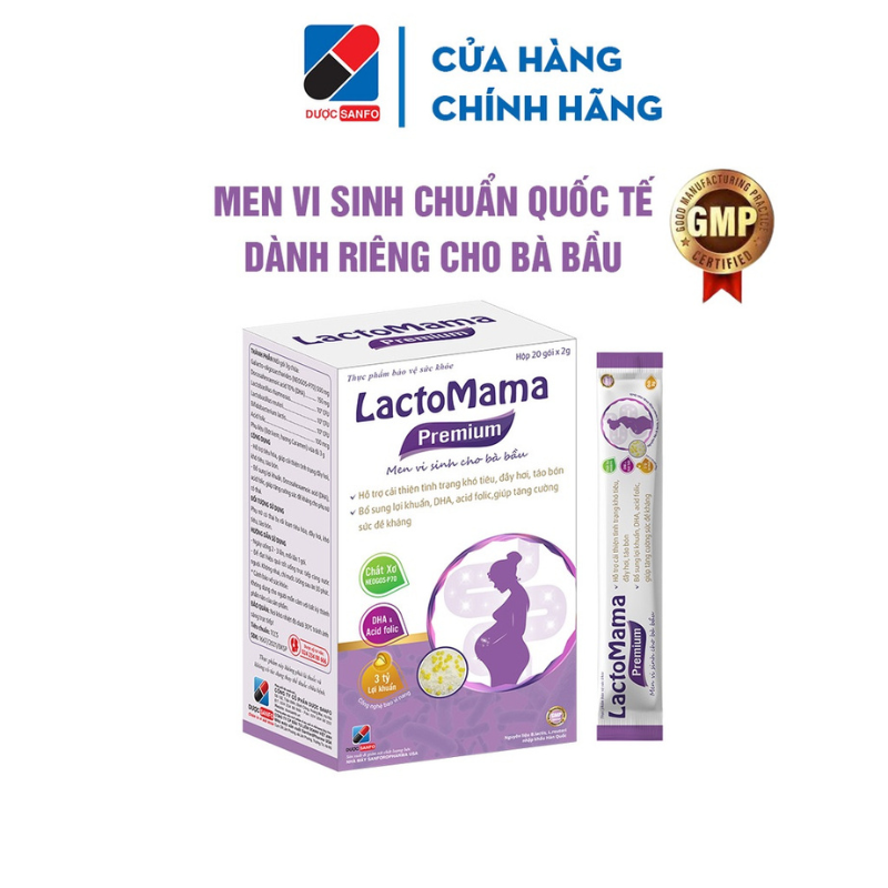 Lactomama Premium men vi sinh dành cho bà bầu, ổn định tiêu hóa, giải ...
