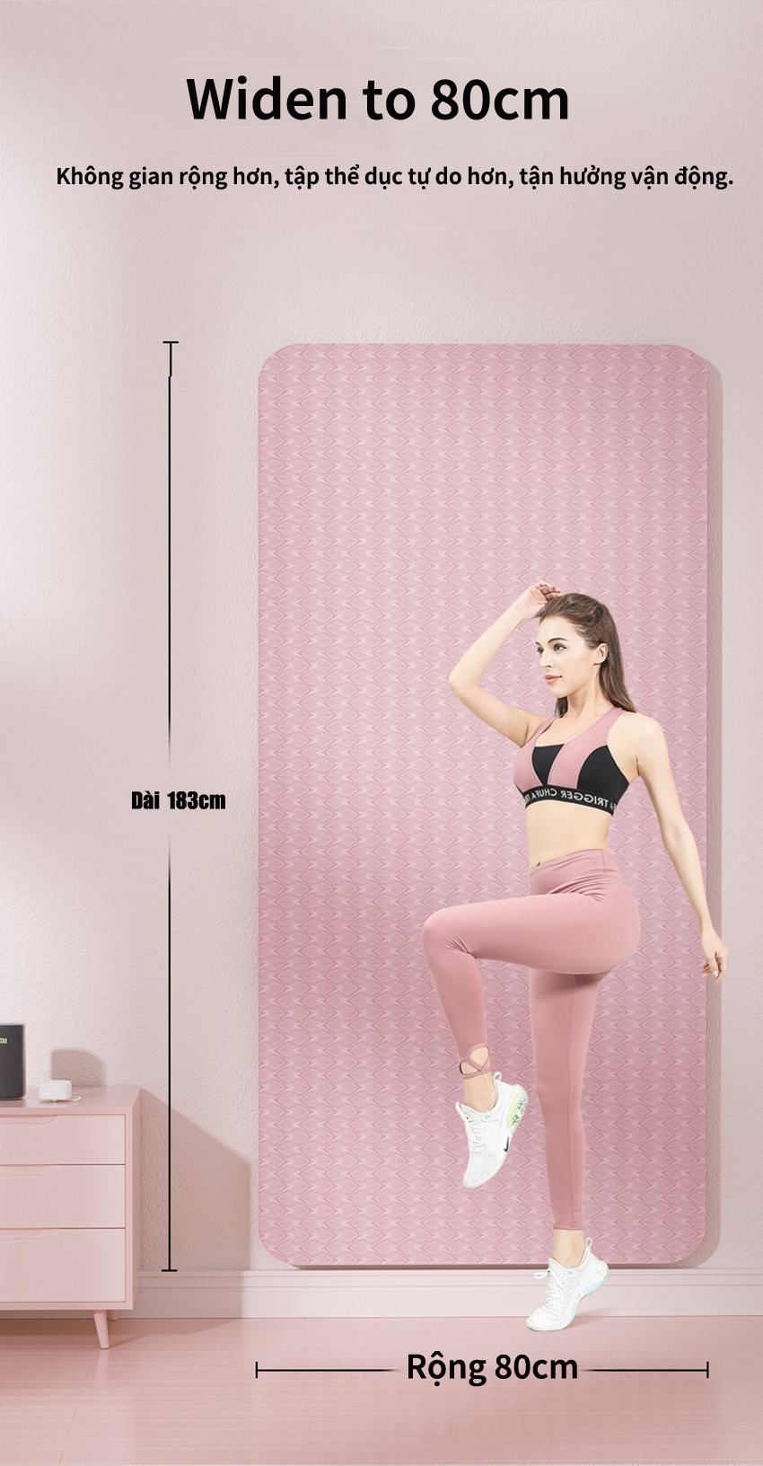 Thảm Yoga PINMU Tập Gym 6mm TPE Chống Trượt gấp gọn, du lịch tiện lợi | Shopee Việt Nam