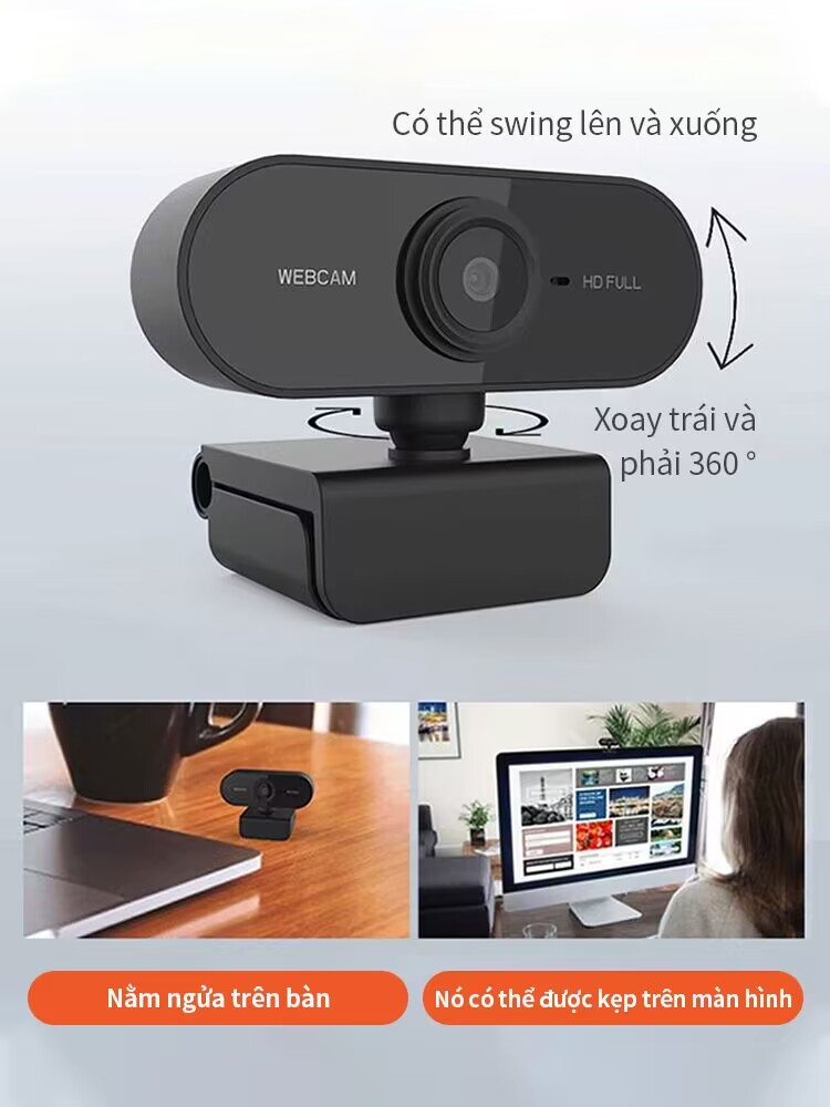 ICON Webcam máy tính có mic-1080P, Windows XP/10/11, Mac OS, Linux ...