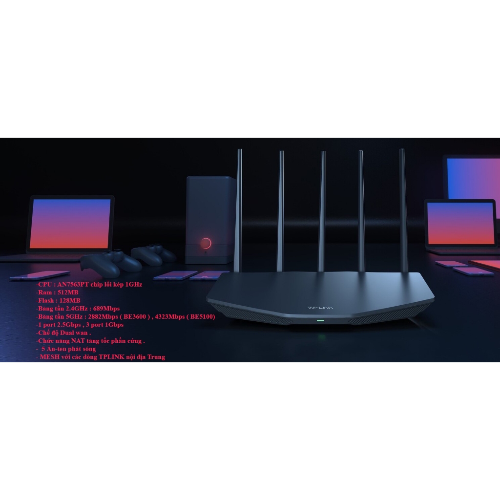 Bộ phát WIFI 7 TPLINK BE3600 (3600Mbps) , BE5100 (5100Mbps) - MESH TPLINK nội địa bảo hành 6 ...