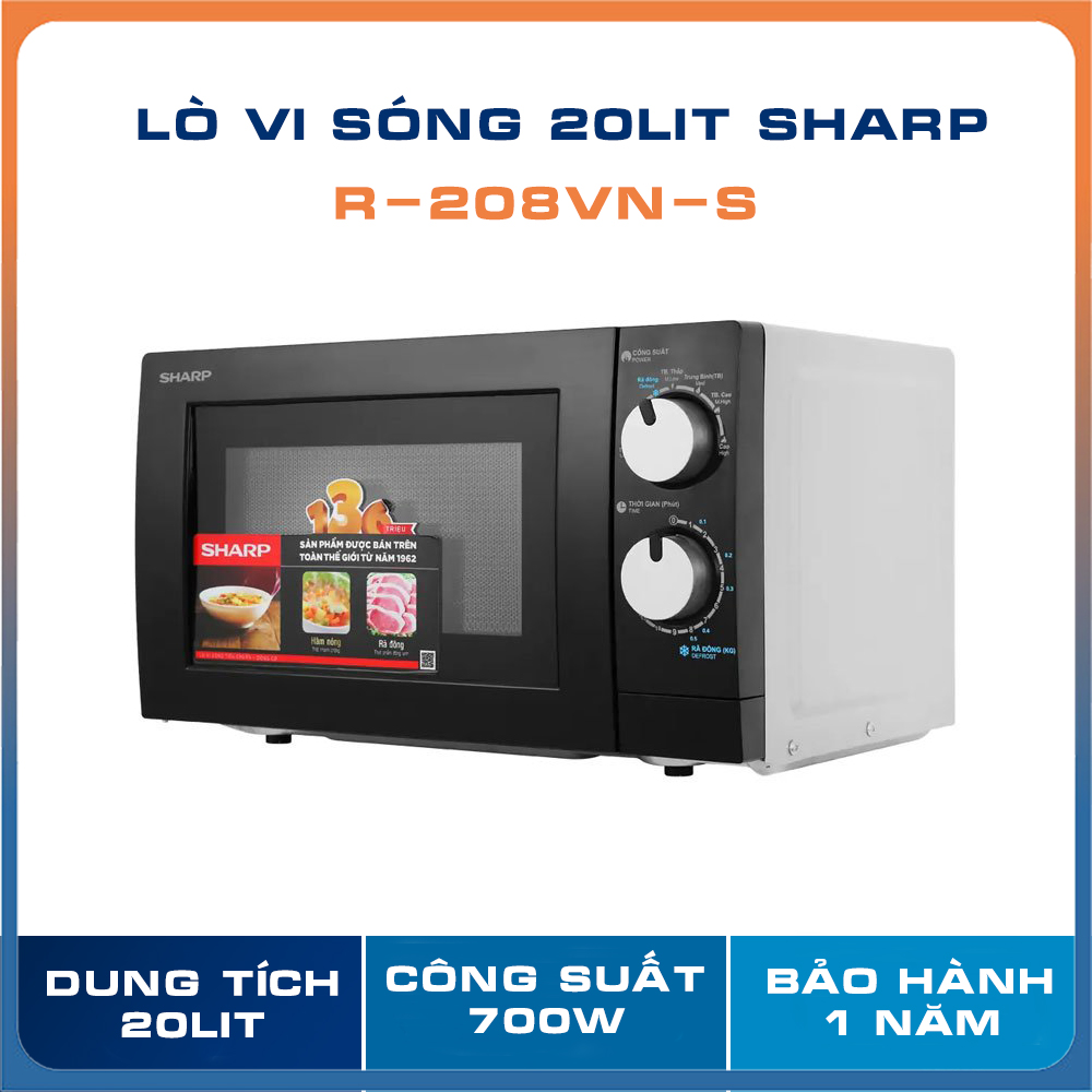 Lò Vi Sóng Sharp 20Lit, Hàng Mới FullBox Model 2023/2024 , Bảo Hành Chính Hãng 12 Tháng | Shopee ...