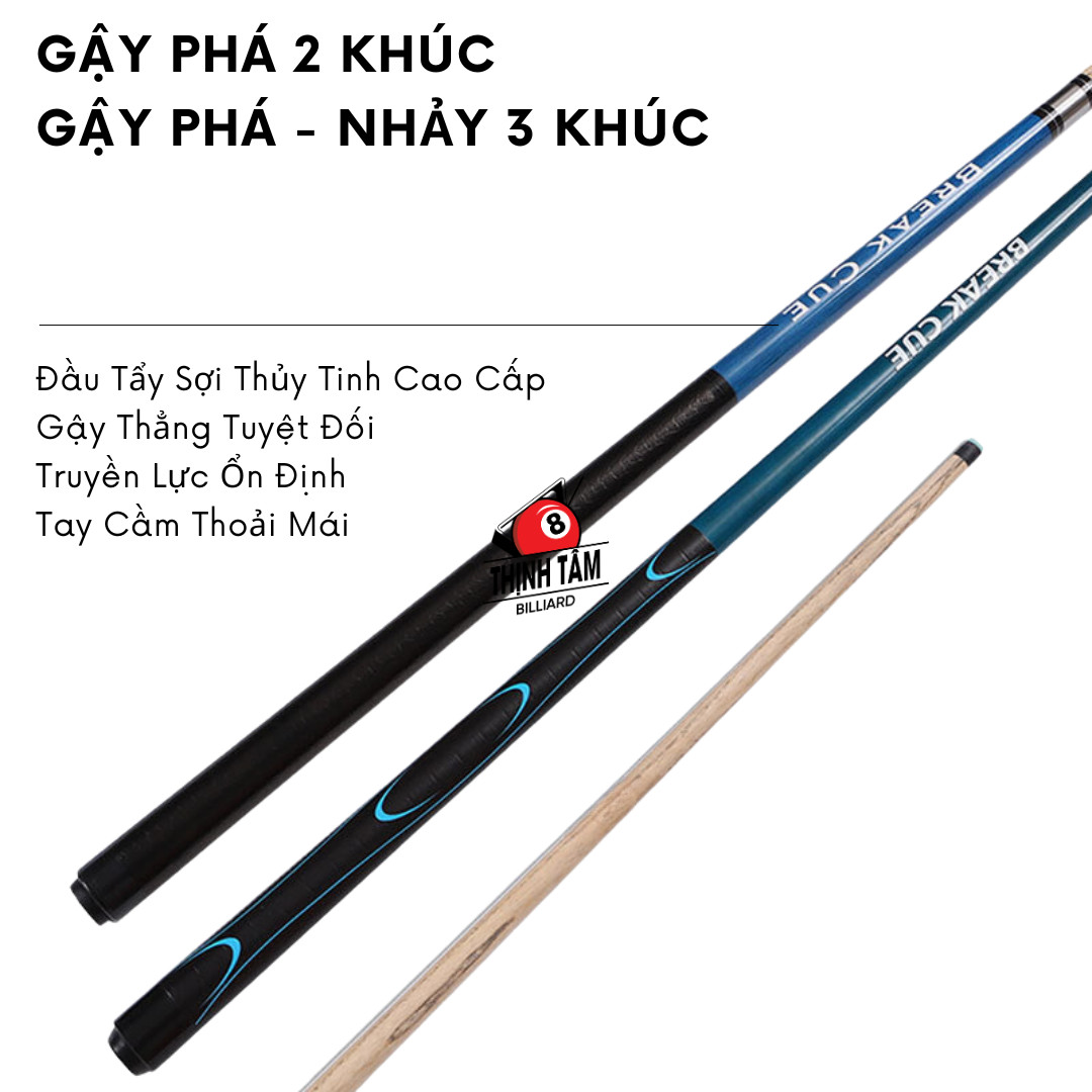 [THỊNH TÂM] Cơ Bida Lỗ 2 Khúc, Gậy Bida Pool Phá Nhảy 3 Khúc - Gậy Bi-A ...