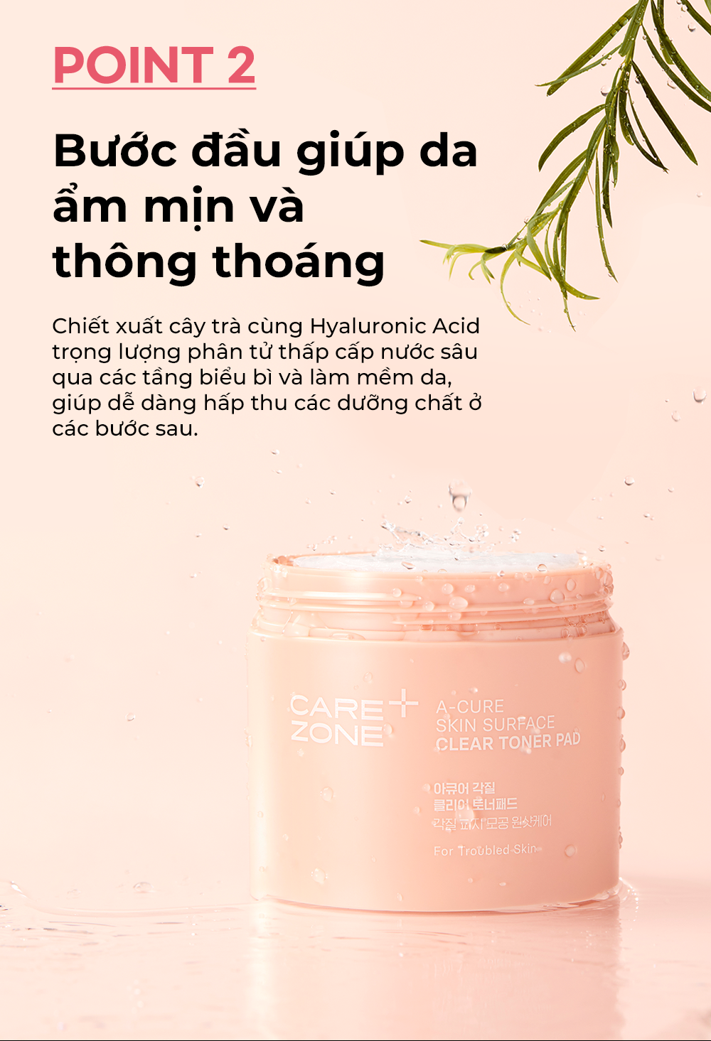 Toner Pad Carezone A-cure SkinSurface Clear Cấp Ẩm Giảm Bã Nhờn Thu Nhỏ Lỗ Chân Lông Tẩy Tế Bào ...