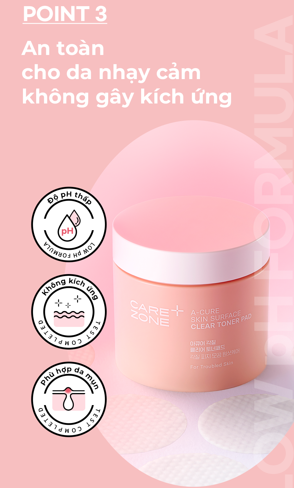 Toner Pad Carezone A-cure SkinSurface Clear Cấp Ẩm Giảm Bã Nhờn Thu Nhỏ Lỗ Chân Lông Tẩy Tế Bào ...