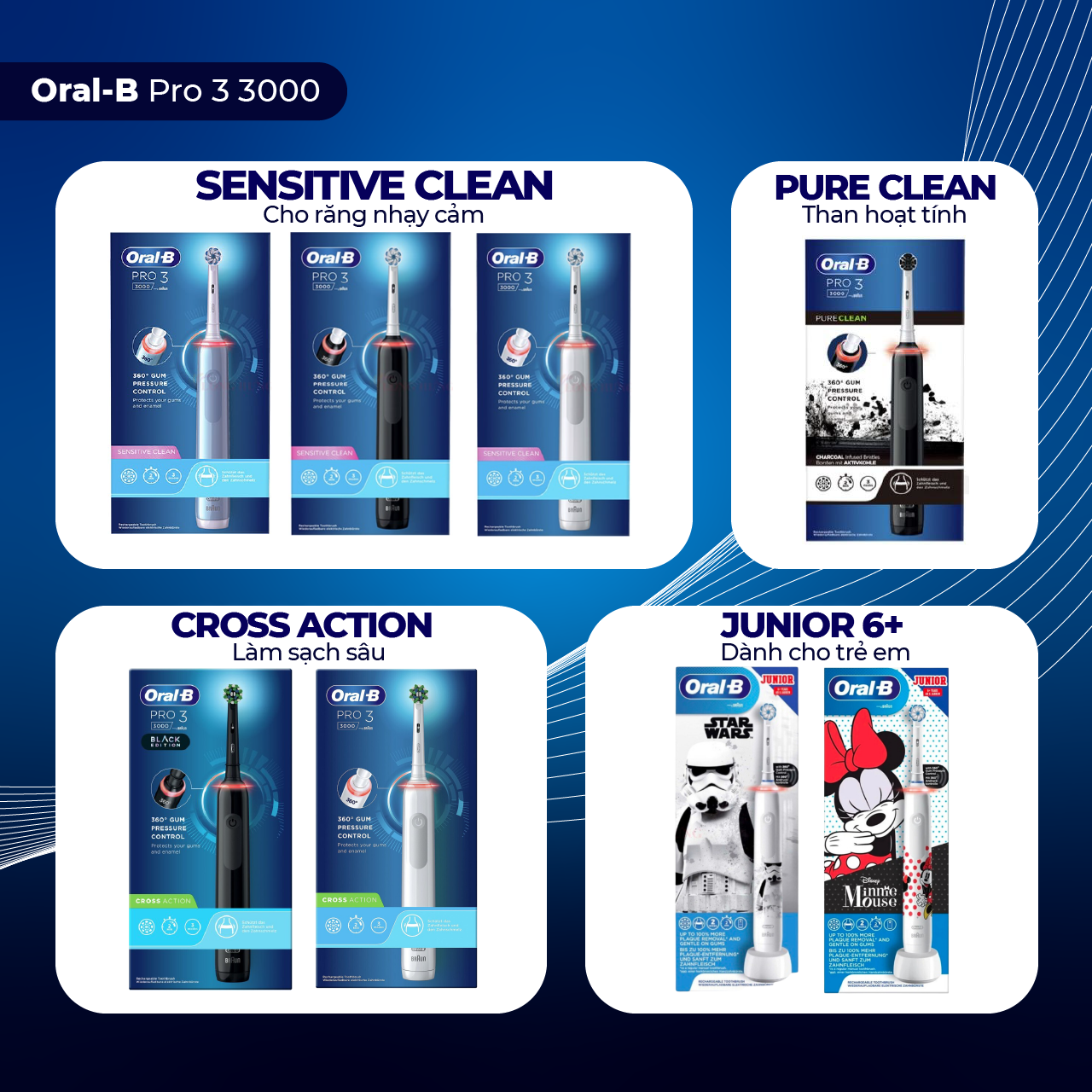 [Made In Germany] Bàn Chải Điện Oral-B Braun Pro 3 3000 - Cảm Biến Lực ...