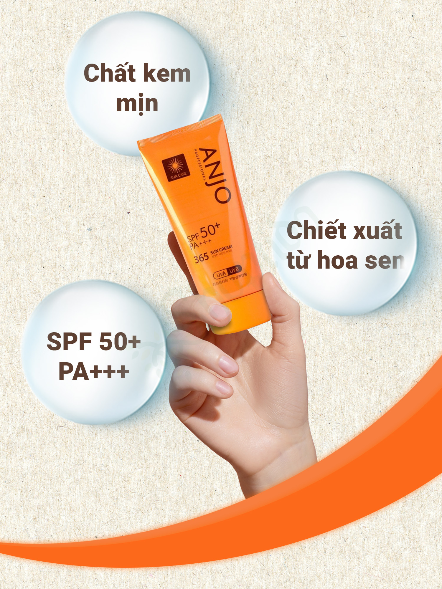 Kem chống nắng Anjo Hàn Quốc dưỡng ẩm, dịu nhẹ và bảo vệ da ...