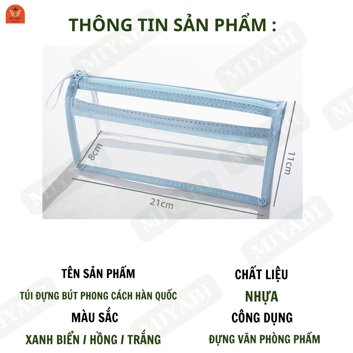 Hộp Bút Túi Đựng Bút Trong Suốt Cỡ Lớn Nhiều Ngăn Chống Thấm Nước Phong Cách Hàn Quốc - Túi Bóp ...