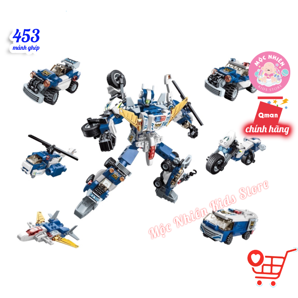 Đồ Chơi Lắp Ráp 6 trong 1 Các Loại Robot Siêu Khủng Long - Hợp Kim - Sao Hỏa - Cảnh Sát (456 ...