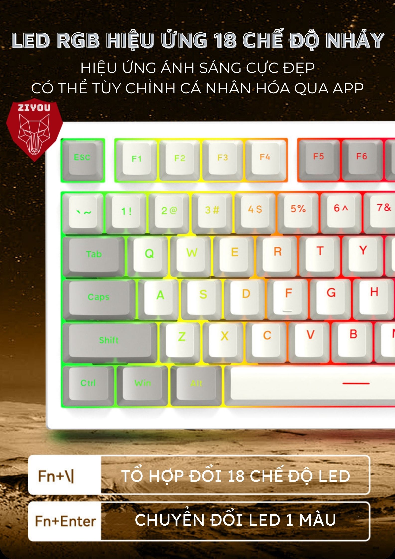 Bàn Phím Từ Ziyou Attack Shark K85 LED RGB Công Nghệ Rapid Trigger Cao Cấp 2025 - Magnetic ...