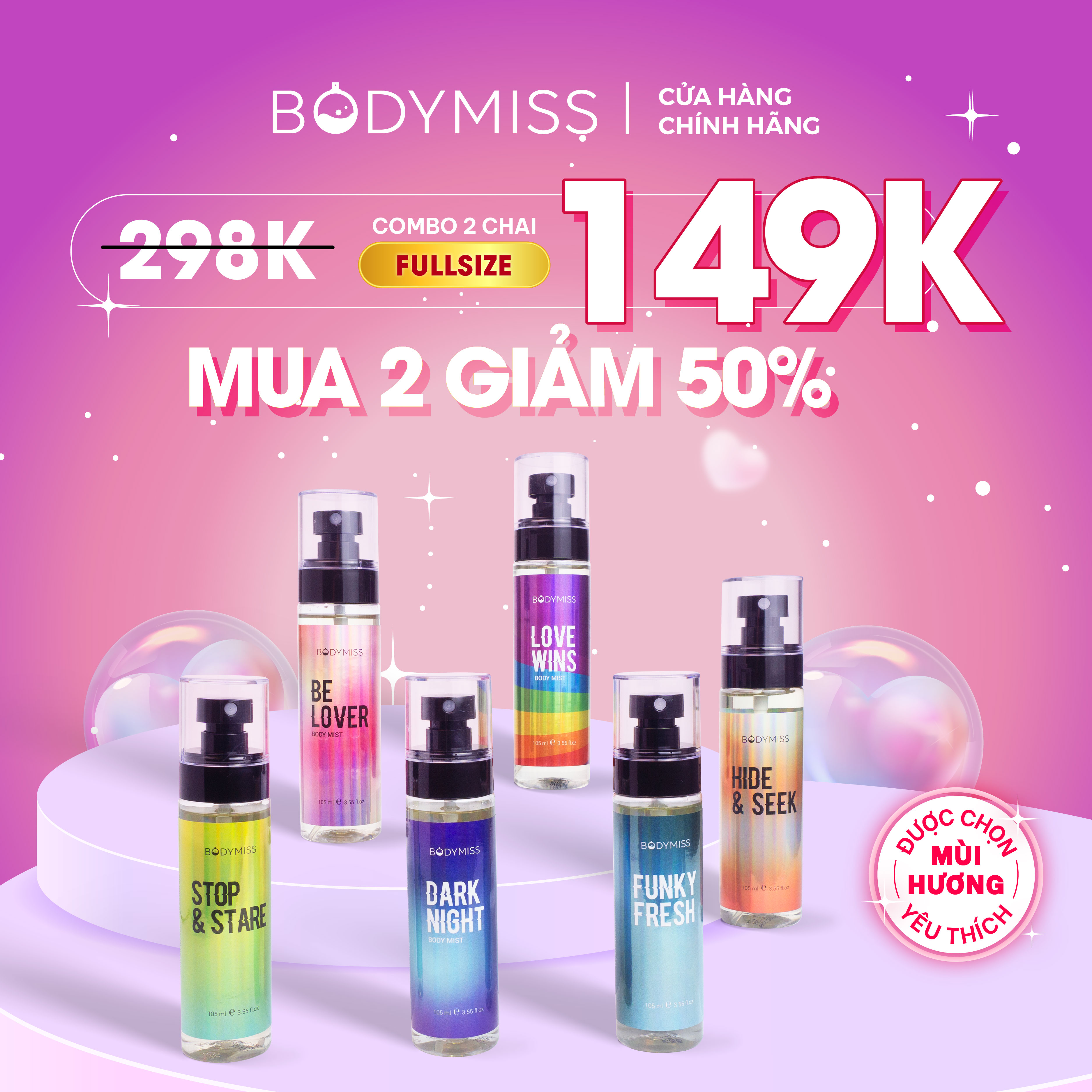 [MUA 2 CHAI GIẢM 50%] Body Mist Nam Nữ Unisex Bodymist Chính Hãng Thơm ...