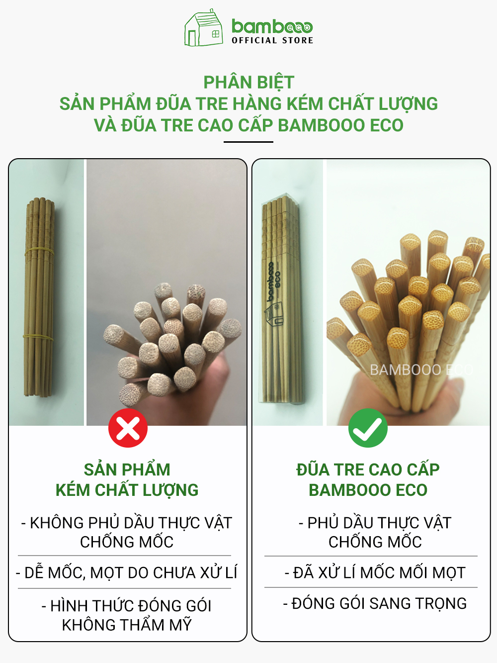 Bộ đũa gỗ tre tự nhiên BAMBOOO ECO set 10 đôi an toàn, vệ sinh | Shopee ...