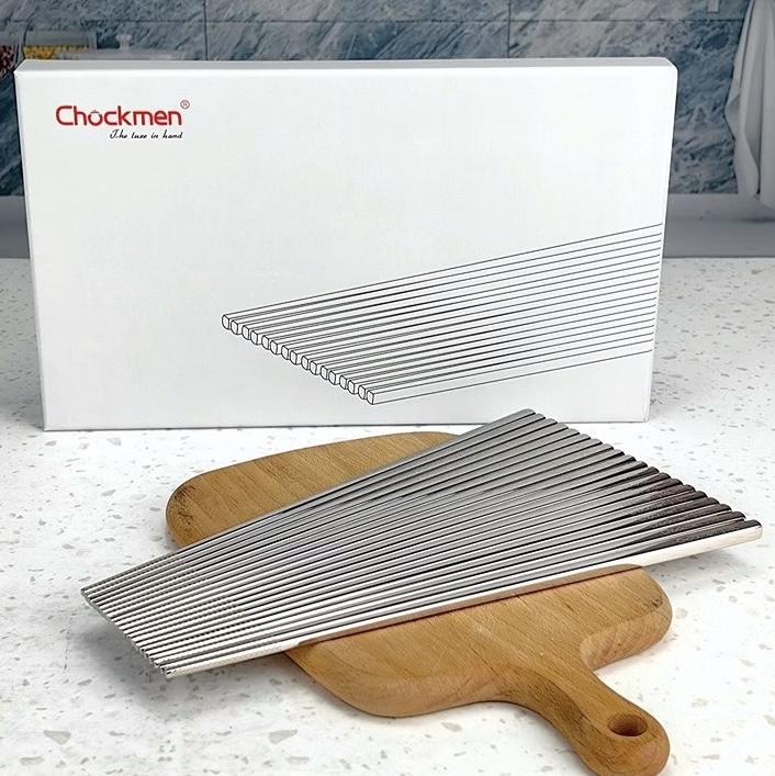 Đũa CHOCKMEN Inox 18/10 Set 5-10 Đôi Đũa Ăn Xào Nấu Thiết Kế Chống Trơn Trượt An Toàn Cho Sức ...