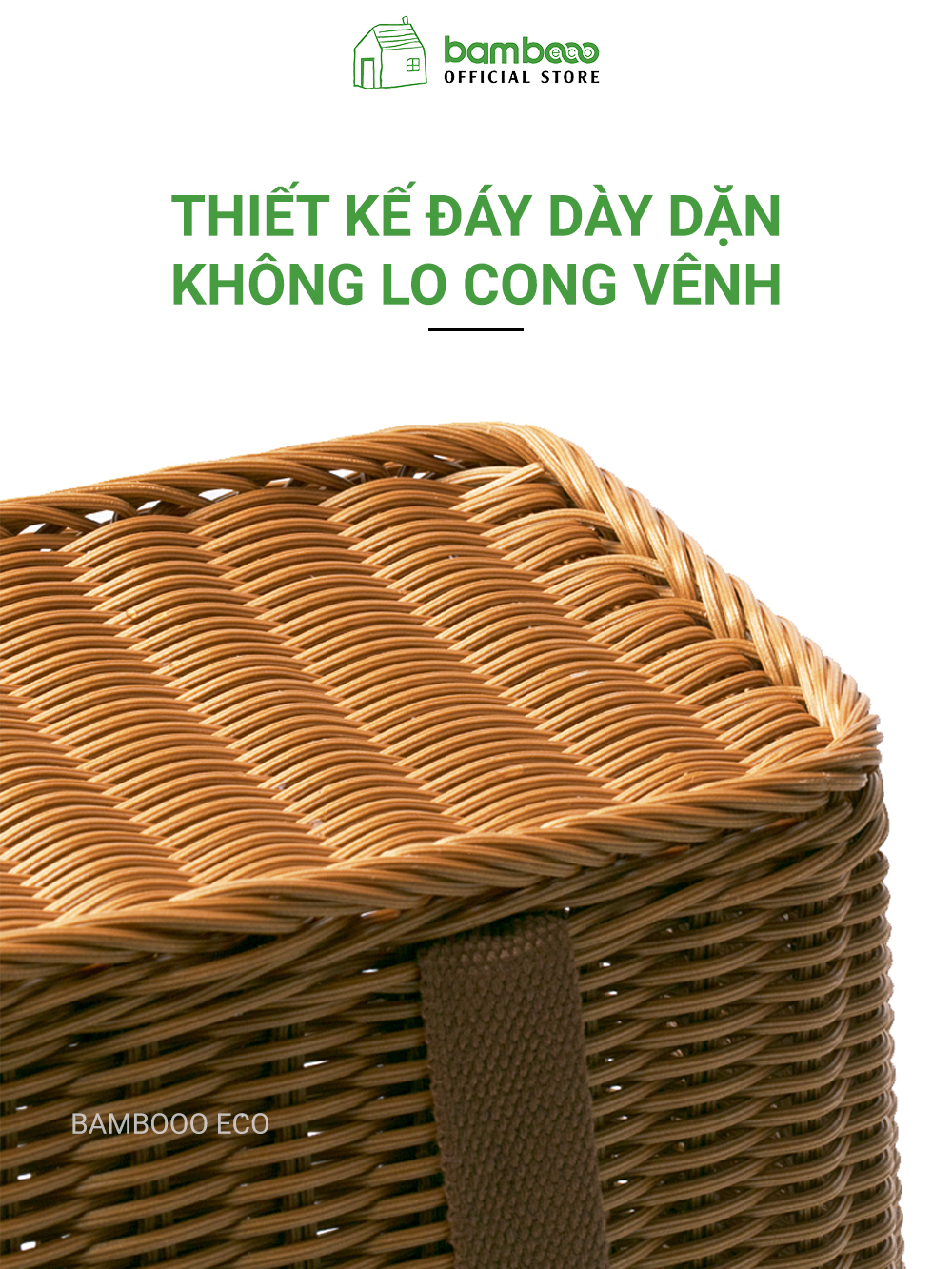 Túi đựng đồ đan mây BAMBOOO ECO có quai xách chịu lực, chịu nước ...