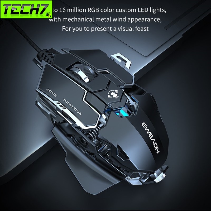 Chuột cơ gaming led RGB 12800DPI MK500 mechanical Gaming mouse E-Sport ...