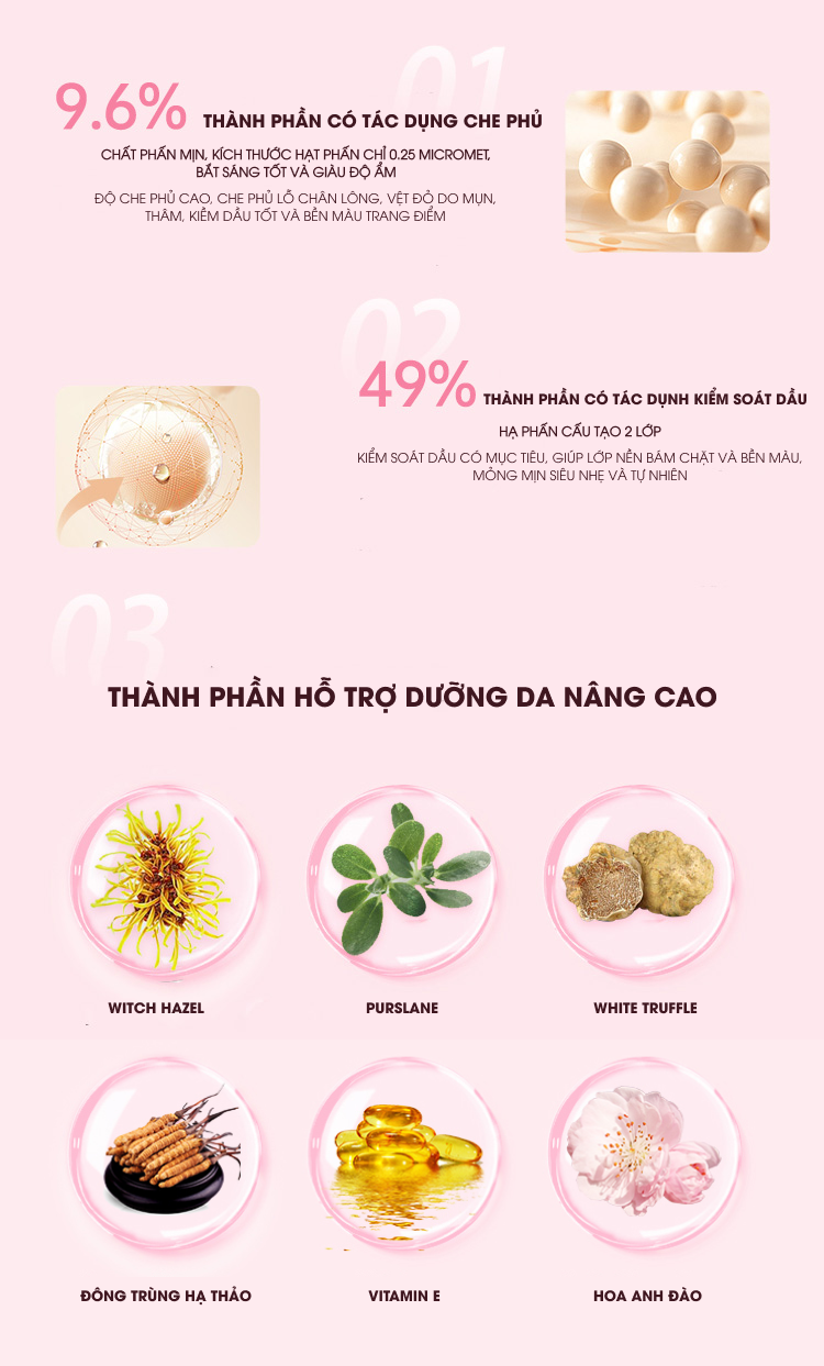 Cushion kèm phấn phủ 2in1 Menow Light Makeup Cushion Powder Cream Pink ...