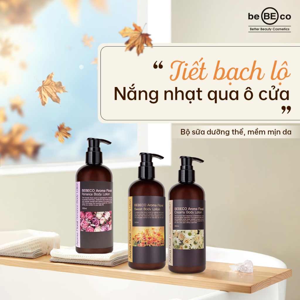 Sữa Dưỡng Thể Sáng Da Hương Nước Hoa Thư Giãn BEBECO AROMA FLORAL BODY ...