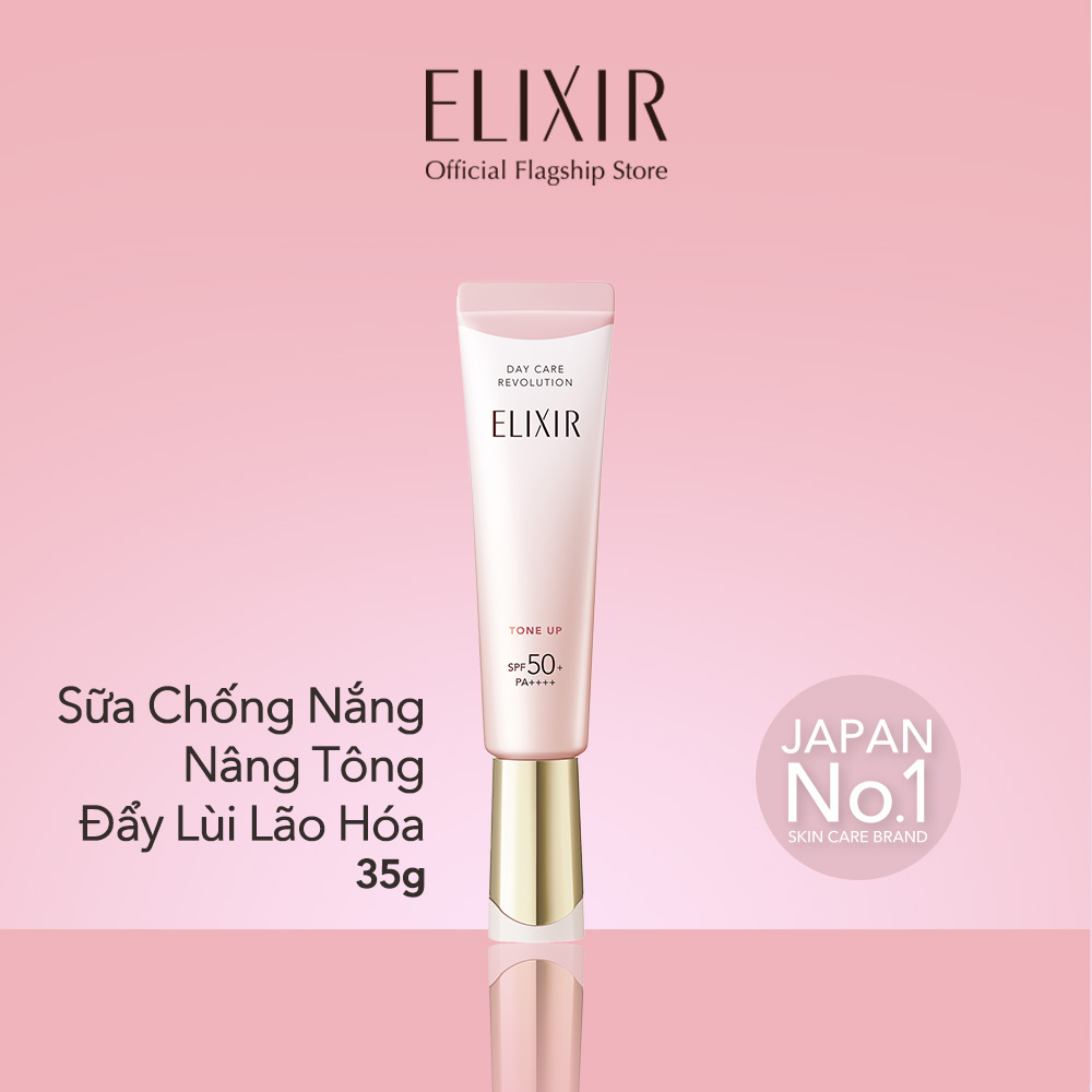 Sữa chống nắng nâng tông ELIXIR SUPERIEUR DAY CARE REVOLUTION TONE UP + 35g | Shopee Việt Nam