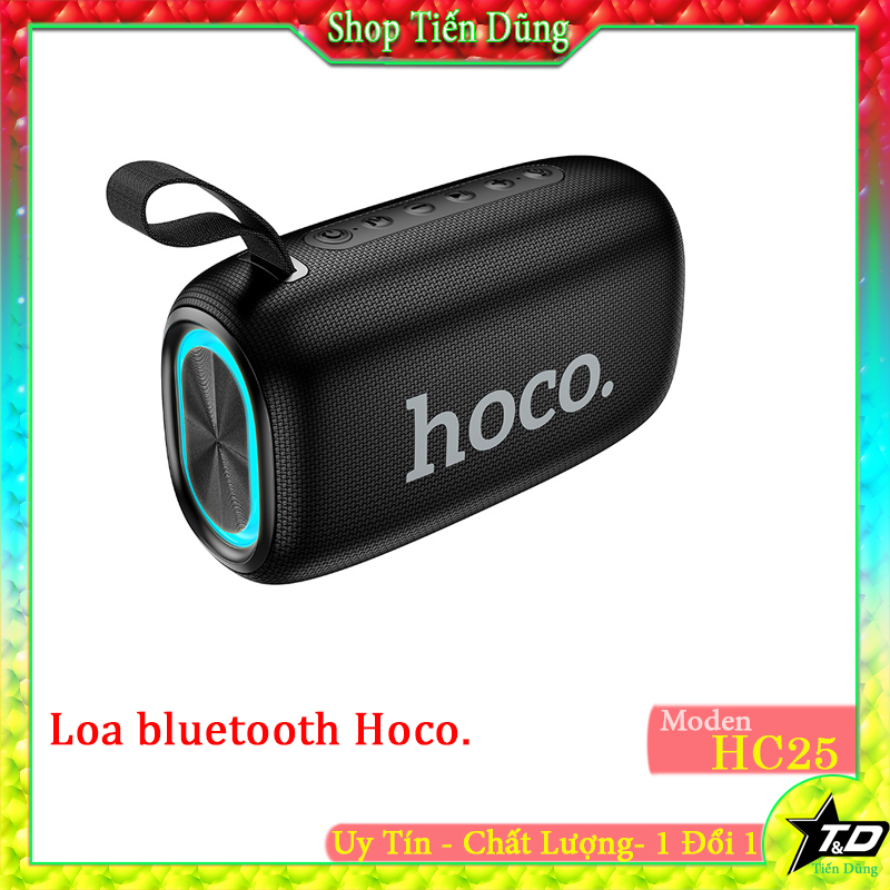 Loa HOCO HC25 kết nối BLUETOOTH không dây V5.3, USB, thẻ nhớ TF, đèn ...