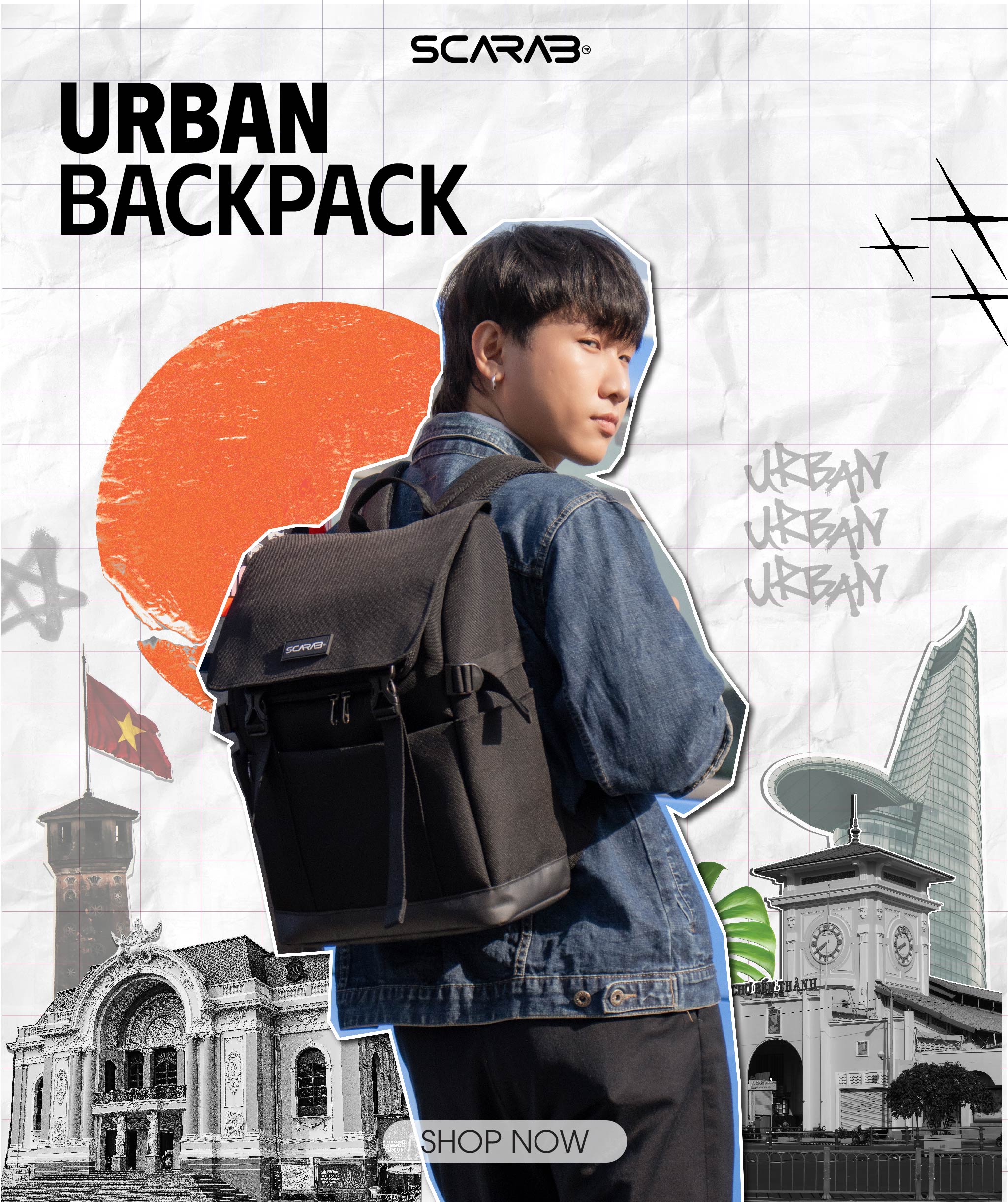 Balo Scarab Urban Backpack - Ba lô Thời Trang, Chống Thấm Tốt | Shopee ...