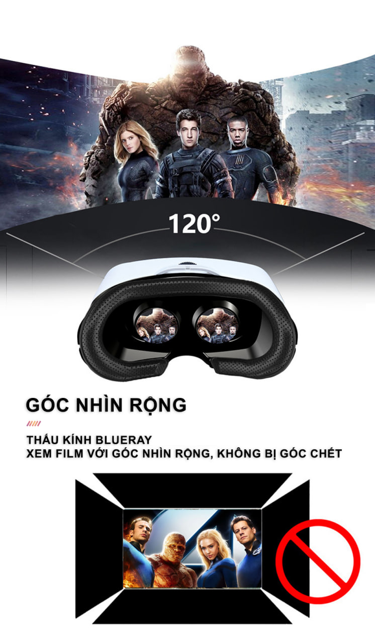 Kính Thực Tế Ảo, VRG PRO X7, Chuyên Xem Film 3D, VR, Chơi Game VR ...