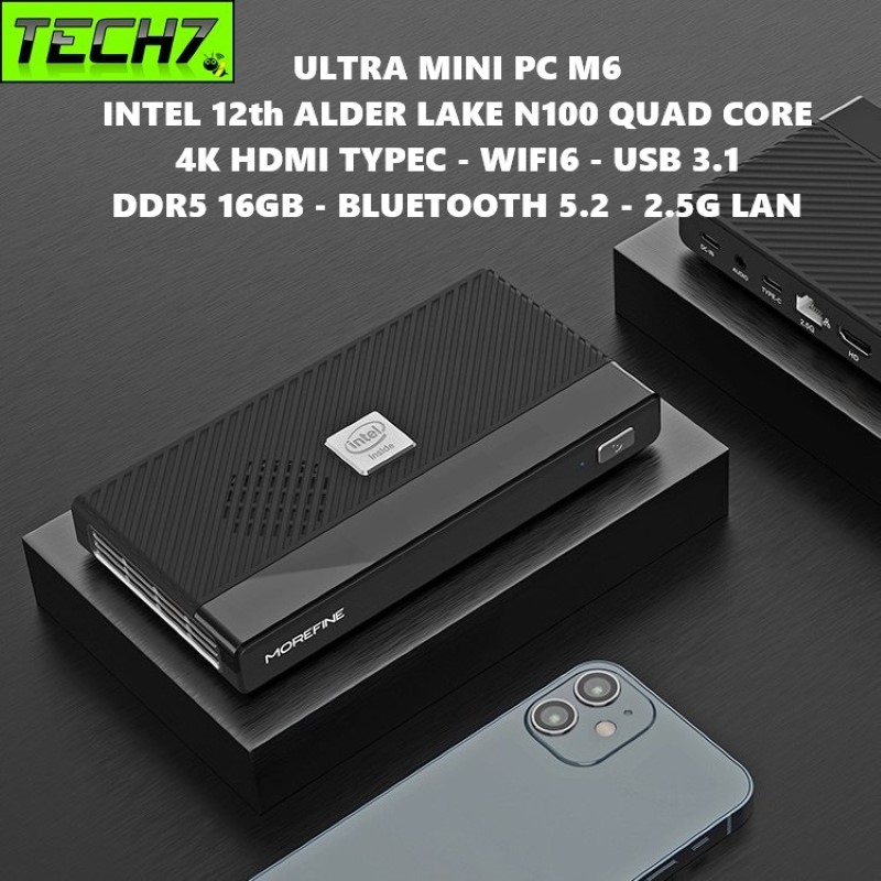 Máy Tính Siêu Nhỏ Ultra Mini M6 - Intel thế hệ 12 Alder Lake N100 - Hỗ ...