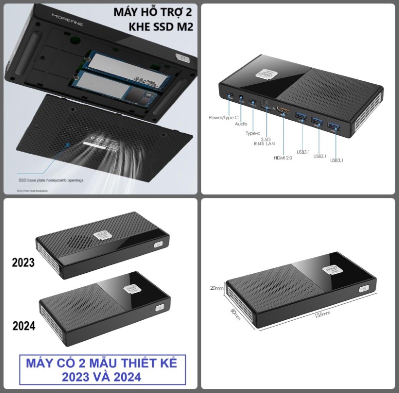 Máy Tính Siêu Nhỏ Ultra Mini M6 - Intel thế hệ 12 Alder Lake N100 - Hỗ ...