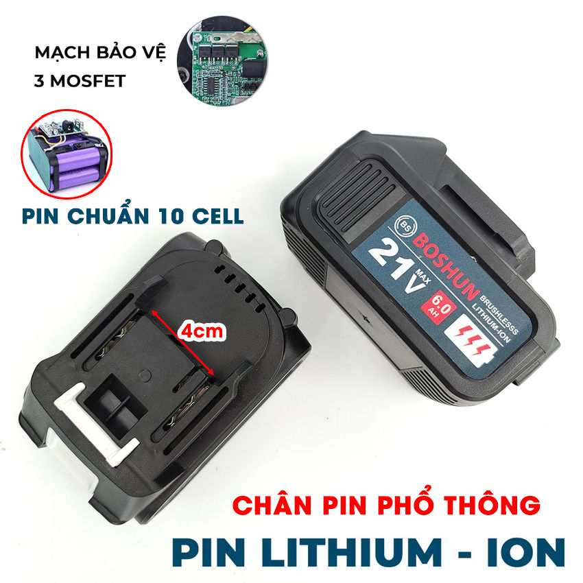 Máy siết bulong Boshun BS-IW330N Siêu Khỏe Không chổi than - đầu 2 ...