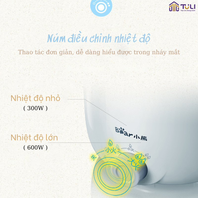 Nồi lẩu điện mini đa năng 3L Bear DRG-E30N2 (kèm khay hấp) -1000W- Lớp ...