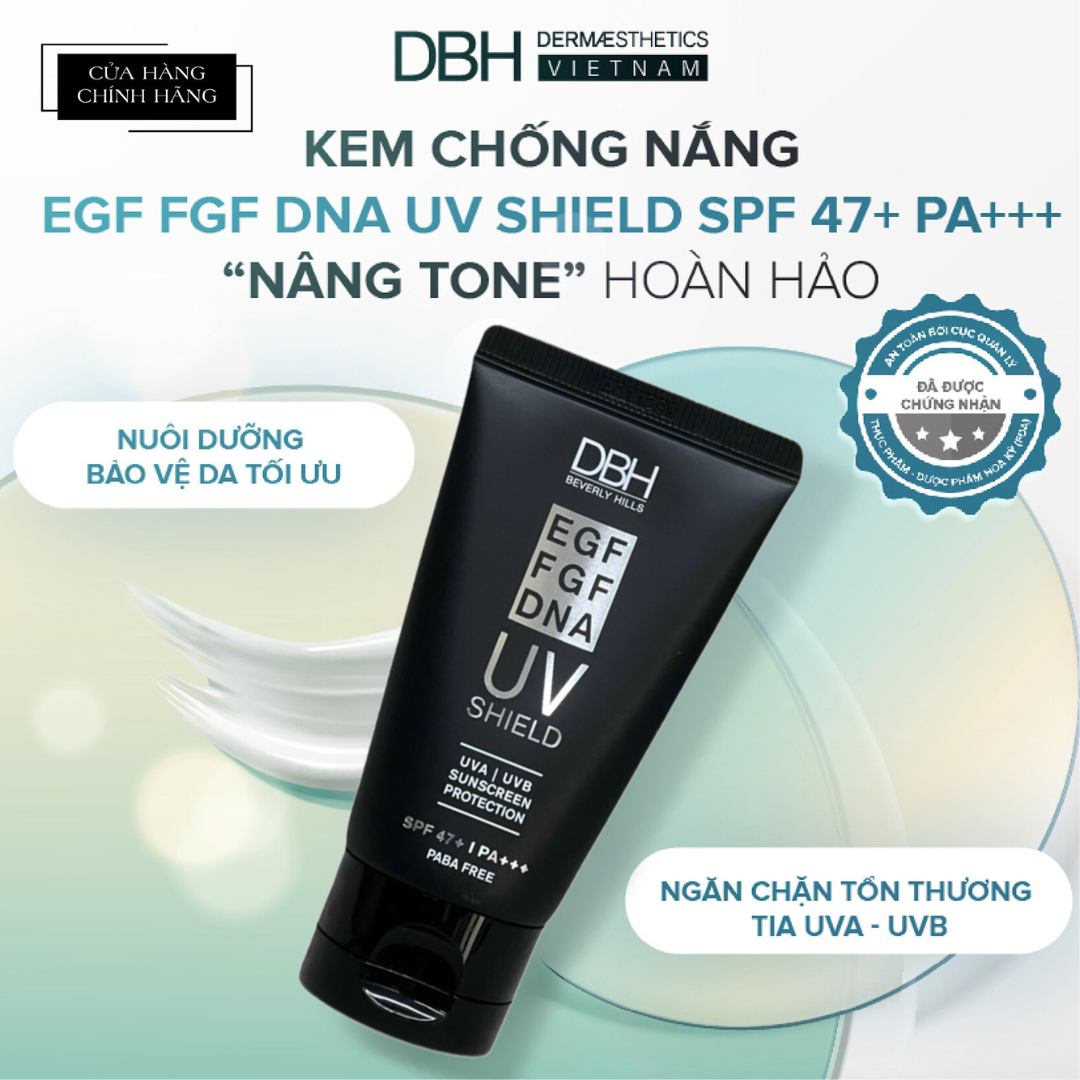 KEM CHỐNG NẮNG DBH- EGF/FGF/DNA UV SHIELD SPF47 PA+++ | Shopee Việt Nam