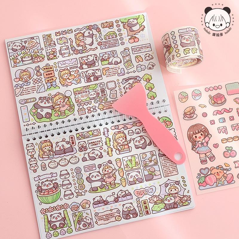 Sổ chiết lưu trữ và bảo quản sticker, washi tape 80 trang size A5 có lò ...