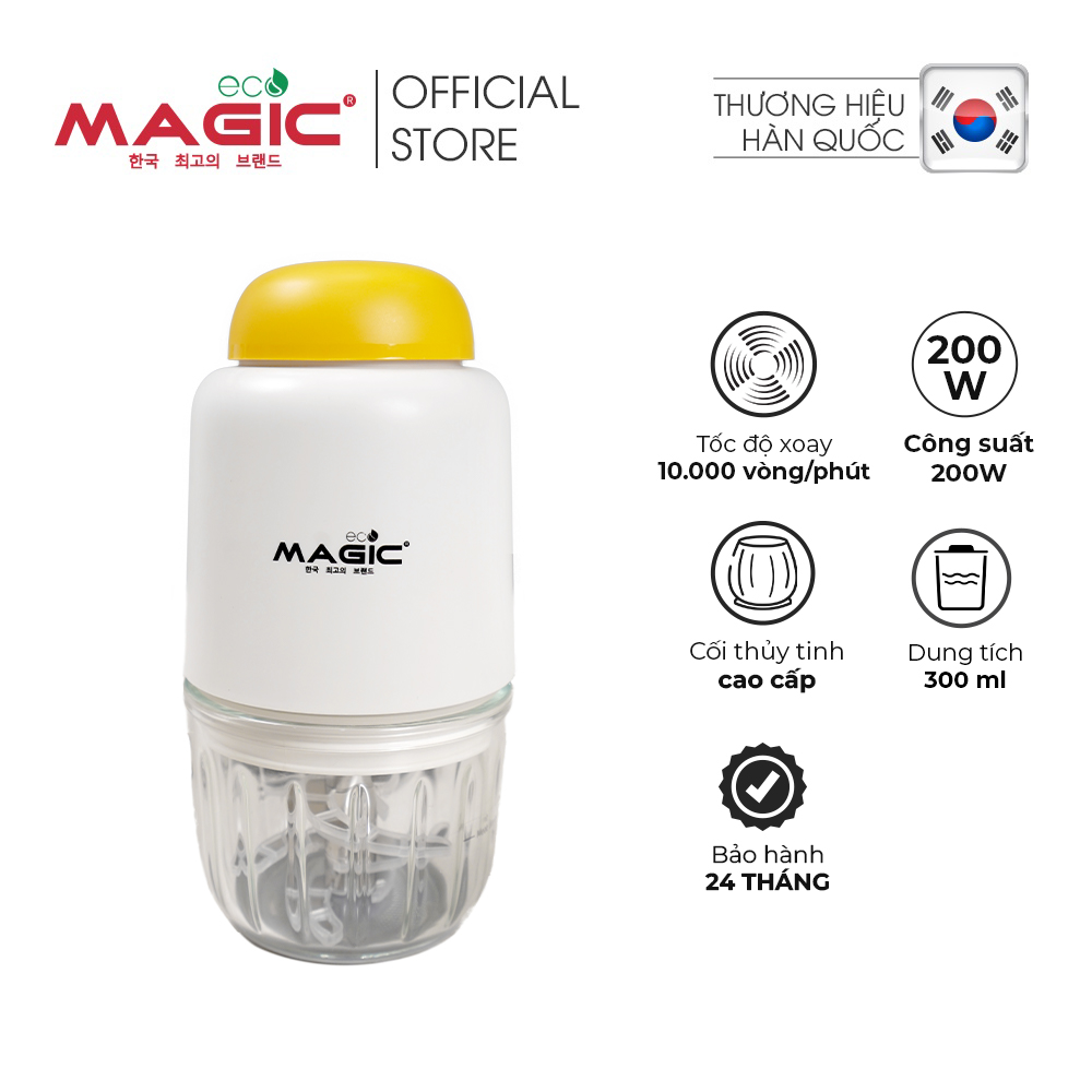 Máy Xay Thực Phẩm Mini Magic Eco AC-13 200W, Hàng Chính Hãng, 7 lưỡi dao kép, xay đa năng ...