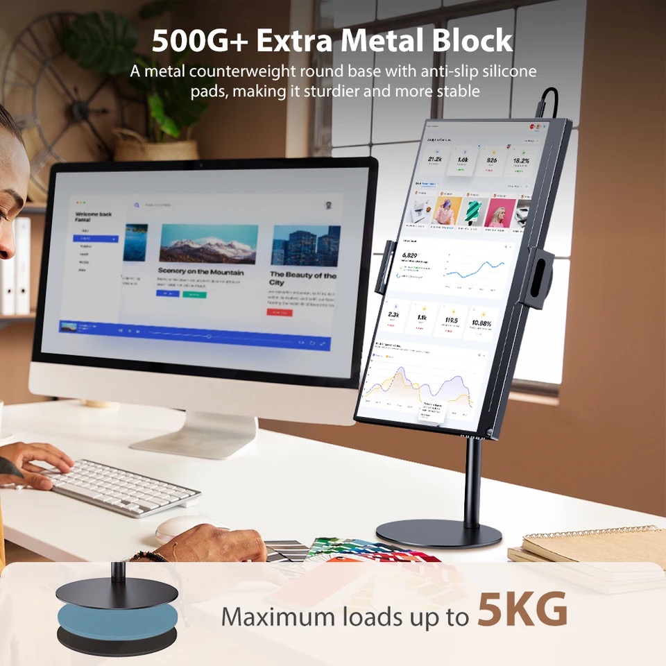 Giá kẹp, tay arm đỡ màn hình di động, tablet, điện thoại kiêm giá đỡ ...