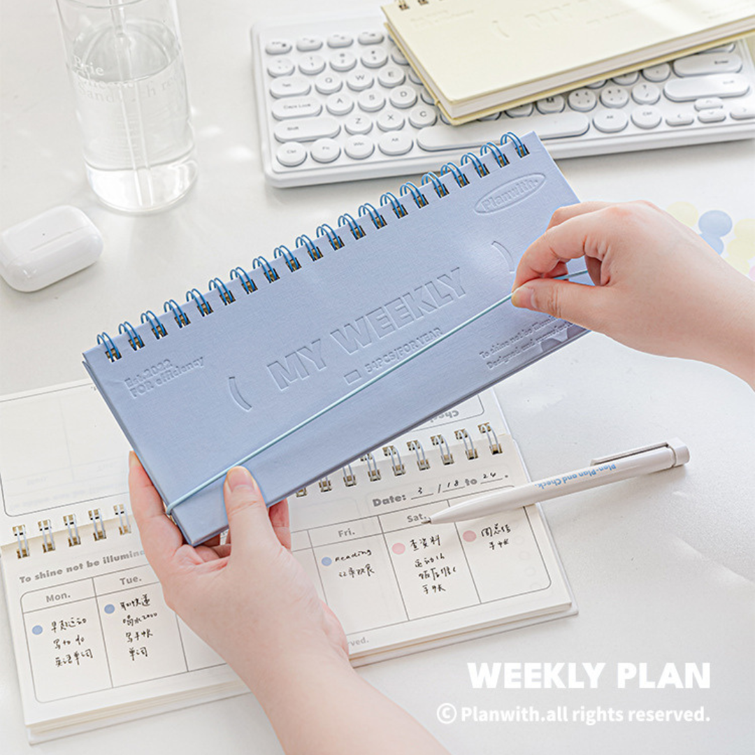 Sổ Lò Xo Weekly Planner Planwith Bìa Màu Pastel Layout Khoa Học Tiện ...