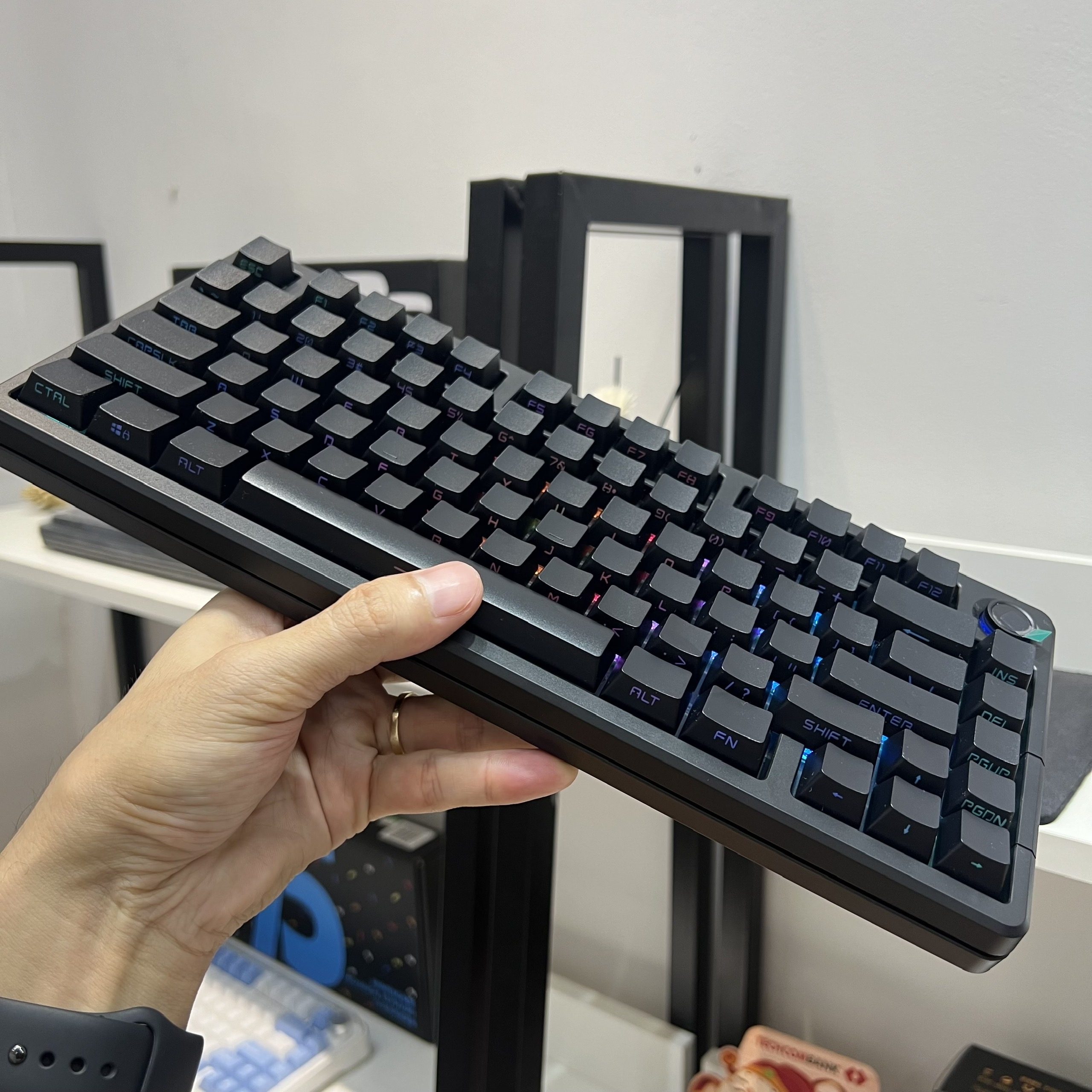 Infi75 Lite - Bàn phím cơ custom 75% núm xoay, 3 mode, RGB, khung viền ...
