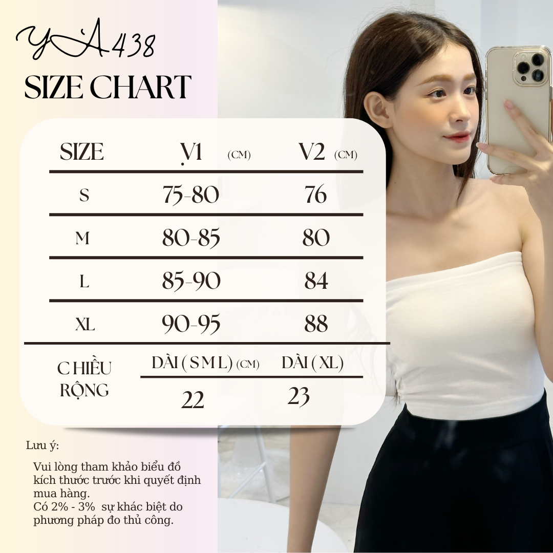 YU CHERRY | Áo ống / quây có mút ngực đệm trong, dáng croptop không xù lông YU's Strapless YA438 ...