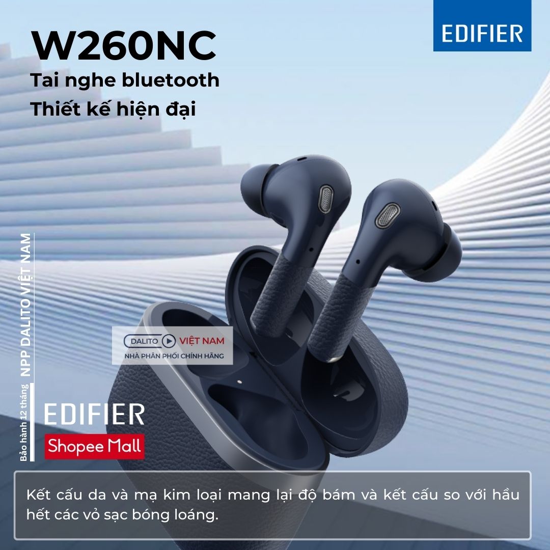 Tai nghe Edifier W260NC bluetooth v5.3 | Chống ồn chủ động mức cao ...