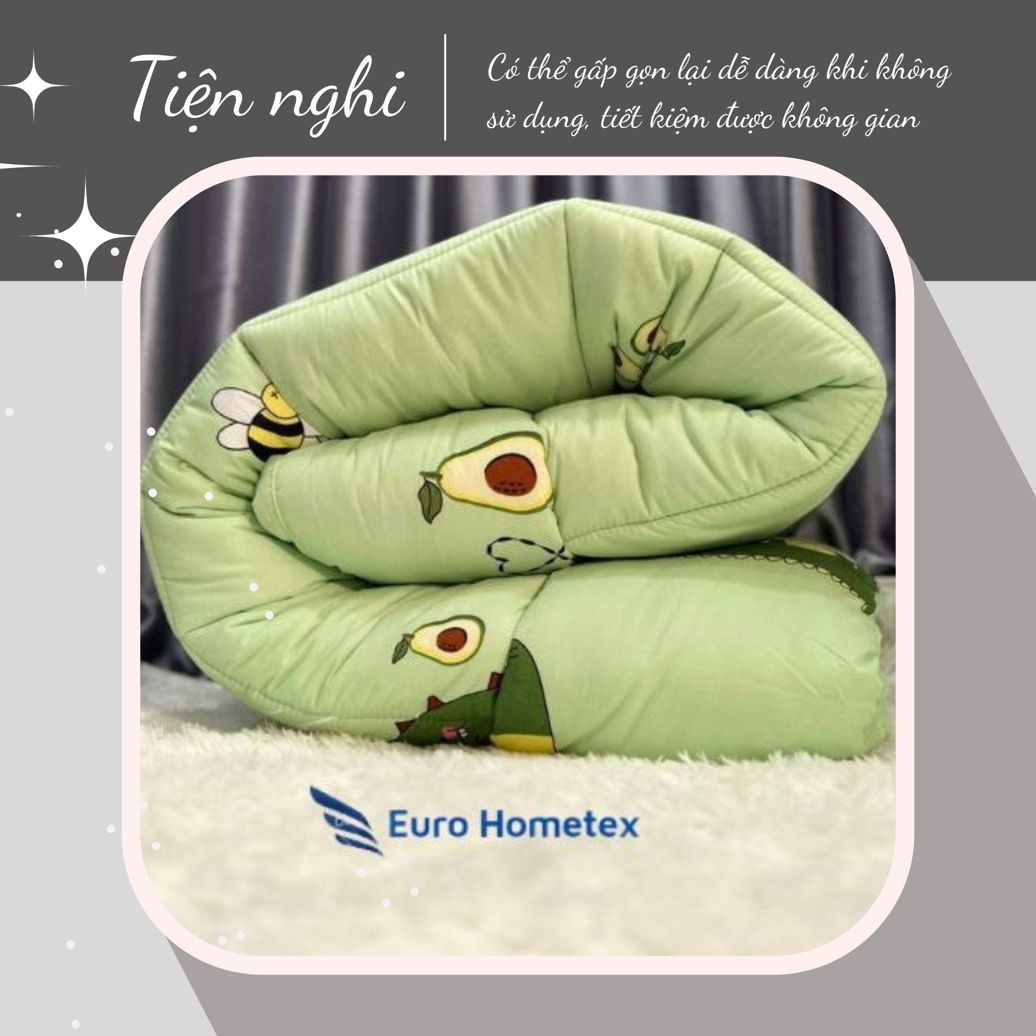 Nệm Topper Hàng Cao Cấp Dày 9cm, Tấm Đệm Trải Sàn Sợi Bông Microfen ...