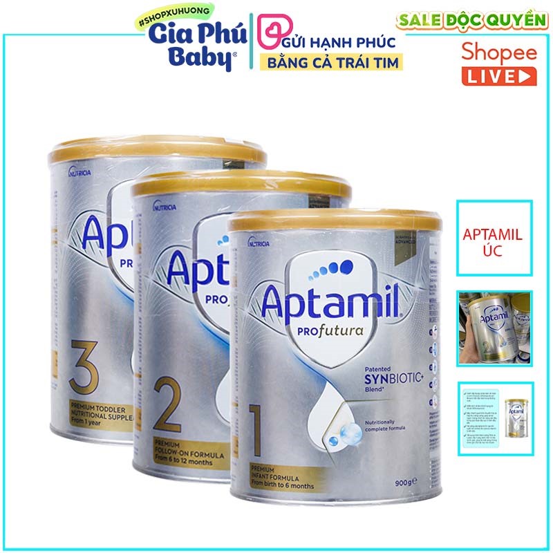 Sữa Aptamil Úc Profutura Hộp 900g Số 1-2-3-4 có tem chính hãng ( Aptamil Úc ) | Shopee Việt Nam