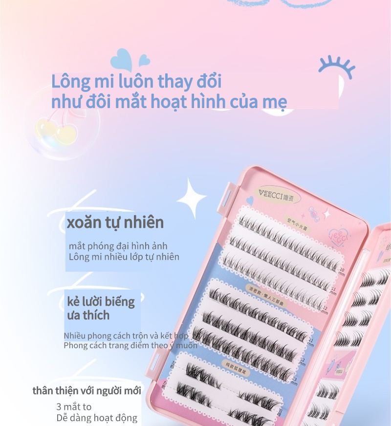 Lông mi giả tự dính MINODERM không cần keo, dễ gắn, mô phỏng tự nhiên ...